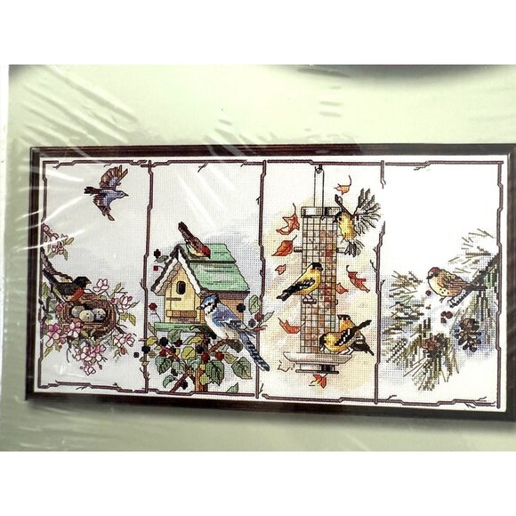 Janlynn | Art | Janlyn Needlecraft Four Season Birds Cross Stitch Kit ...